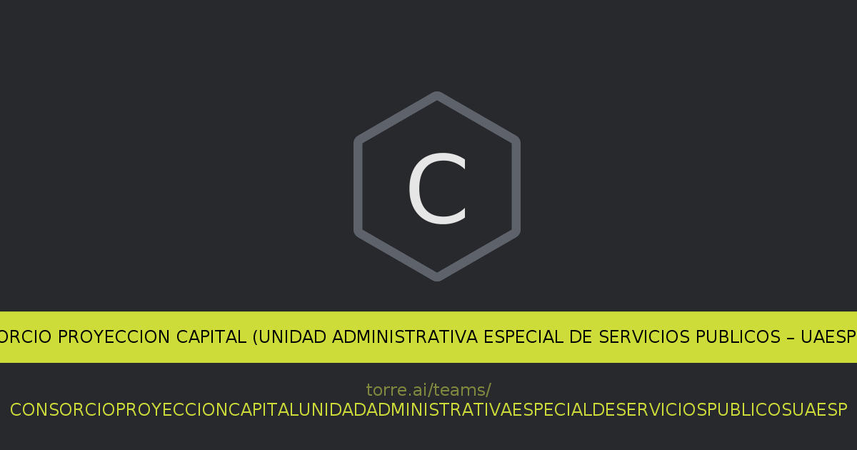 CONSORCIO PROYECCION CAPITAL (UNIDAD ADMINISTRATIVA ESPECIAL DE ...