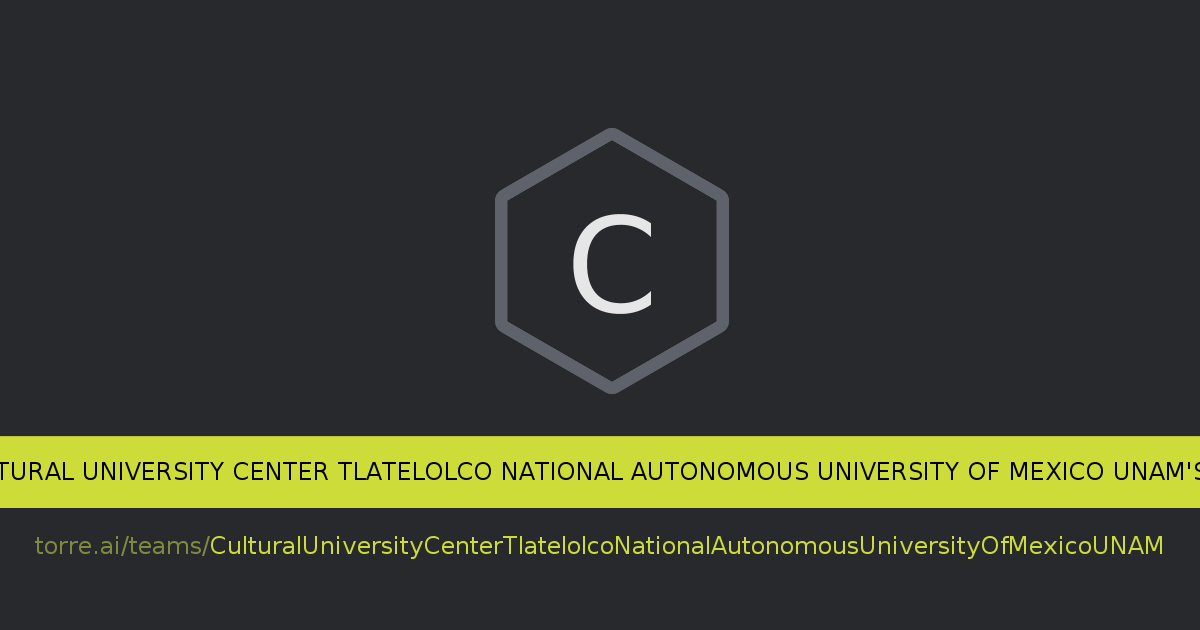 Cultural University Center Tlatelolco National Autonomous University of ...