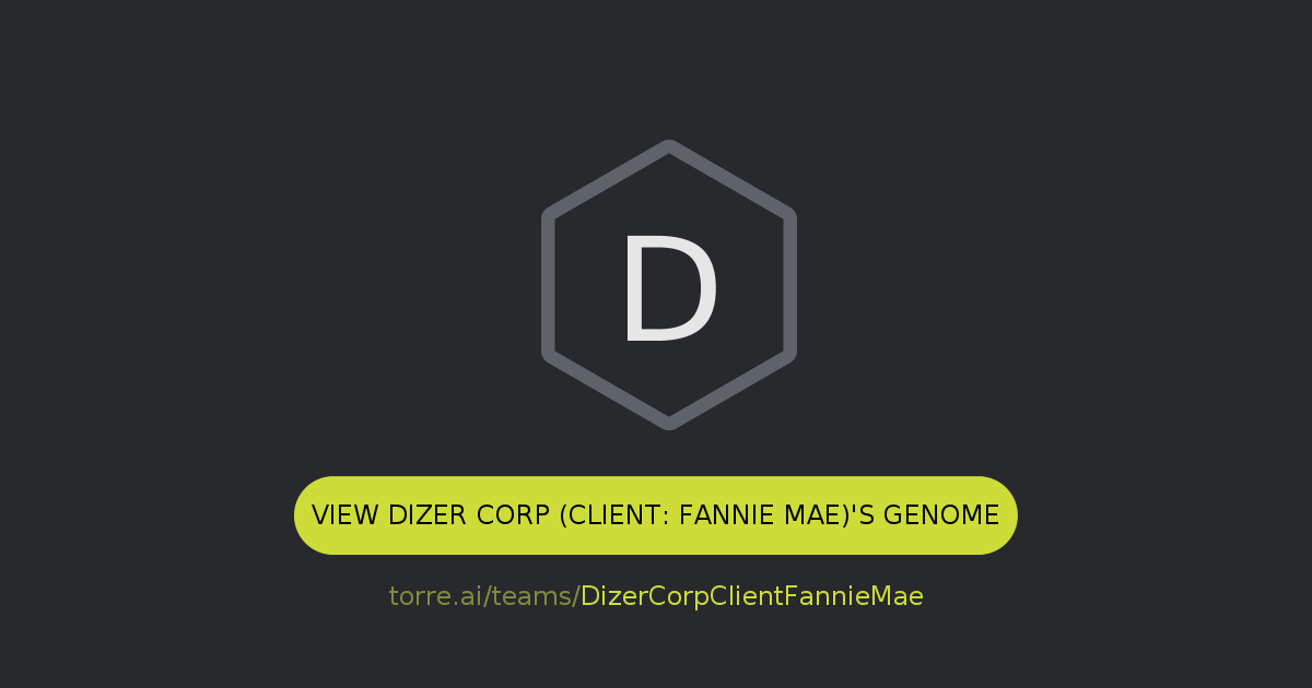 Dizer Corp (Client: Fannie Mae) | Torre