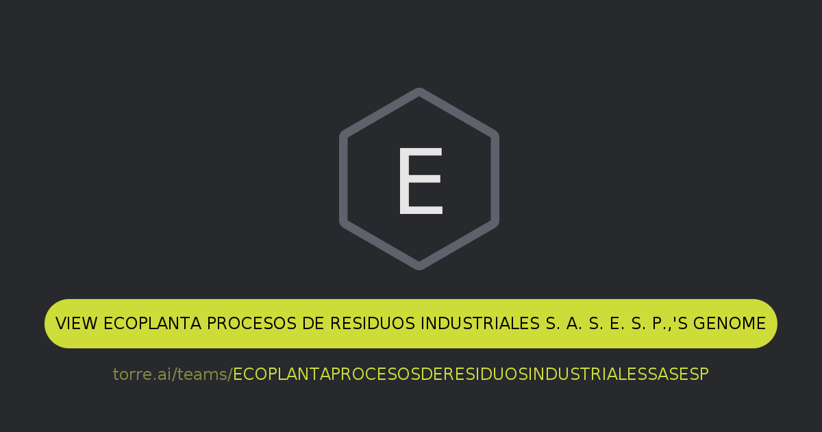 ECOPLANTA PROCESOS DE RESIDUOS INDUSTRIALES S. A. S. E. S. P., | Torre
