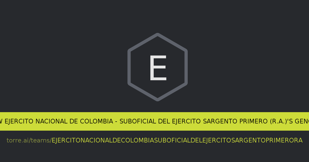 EJERCITO NACIONAL DE COLOMBIA - SUBOFICIAL DEL EJERCITO SARGENTO ...