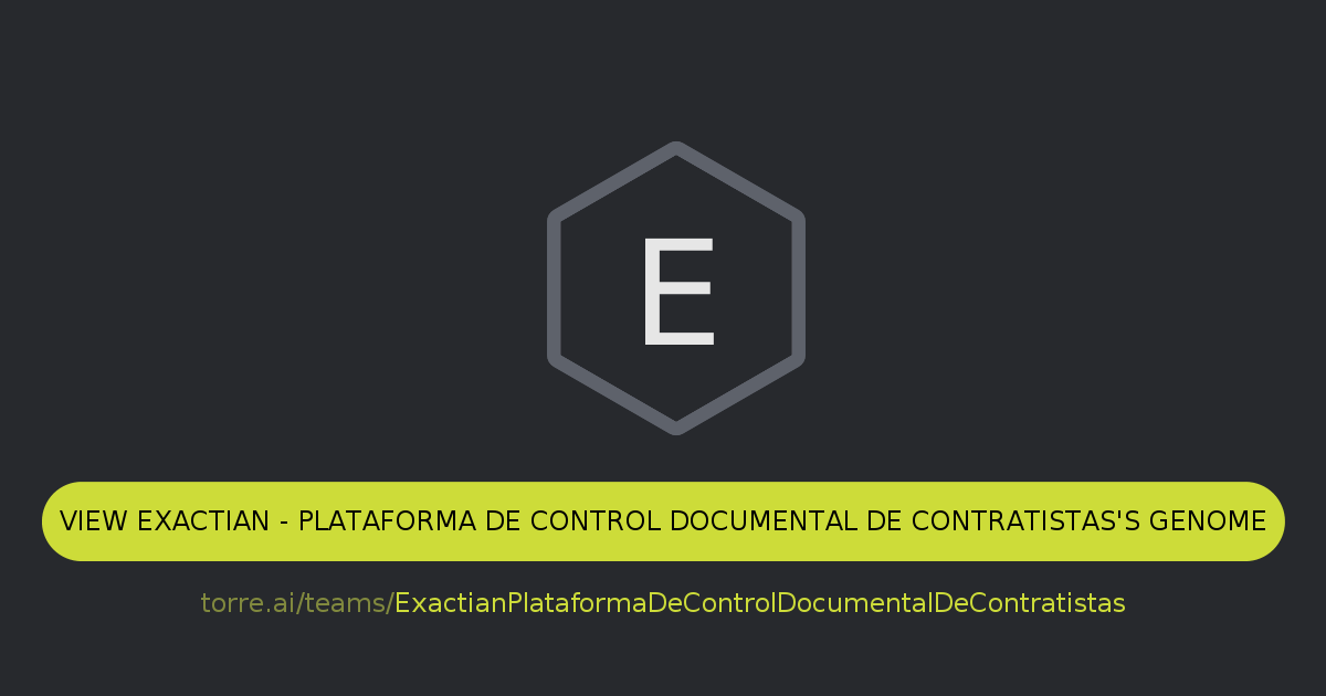 Exactian - Plataforma de Control Documental de Contratistas | Torre