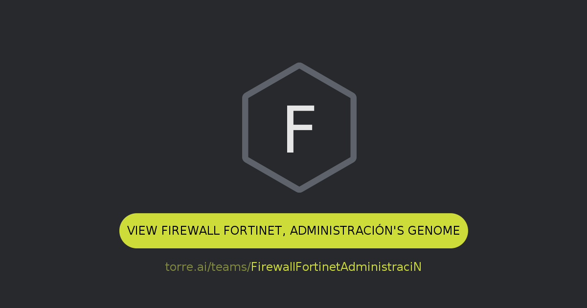 Firewall Fortinet, Administración | Torre