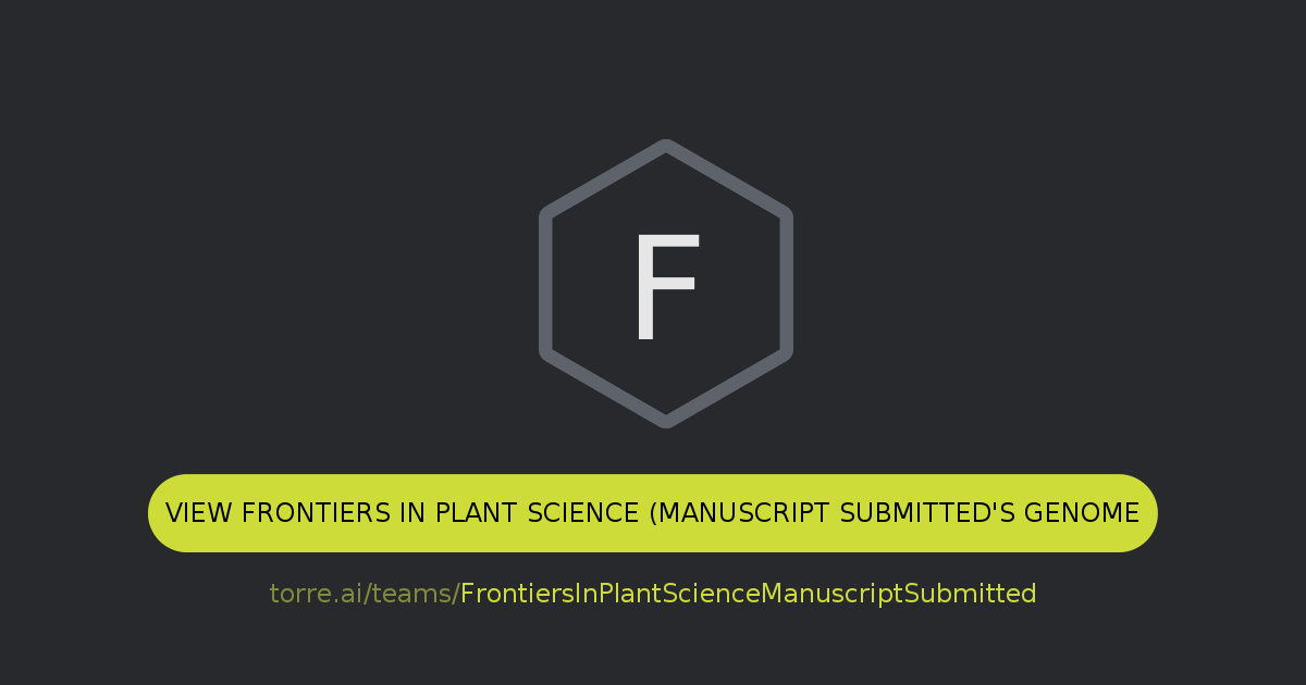 Frontiers in Plant Science (manuscript submitted | Torre