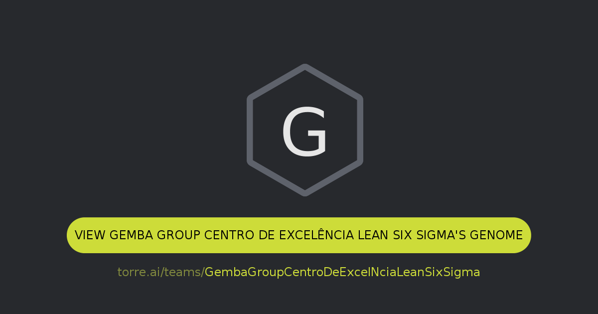 Gemba group Centro de excelência Lean Six Sigma | Torre