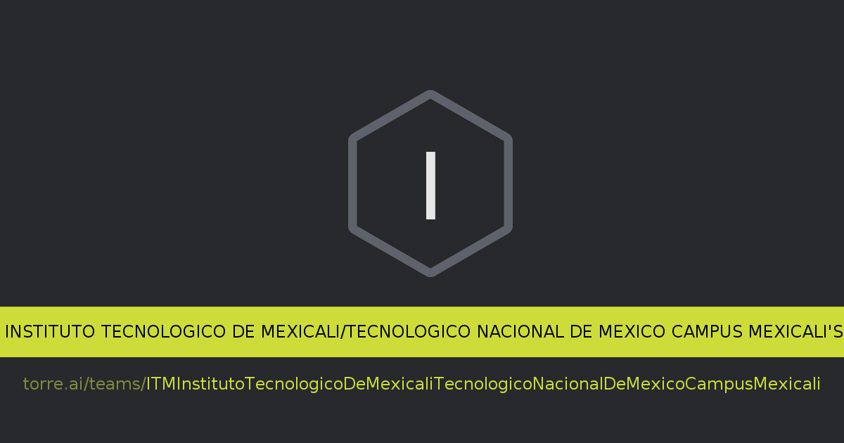 ITM Instituto Tecnologico de Mexicali/Tecnologico Nacional de Mexico ...