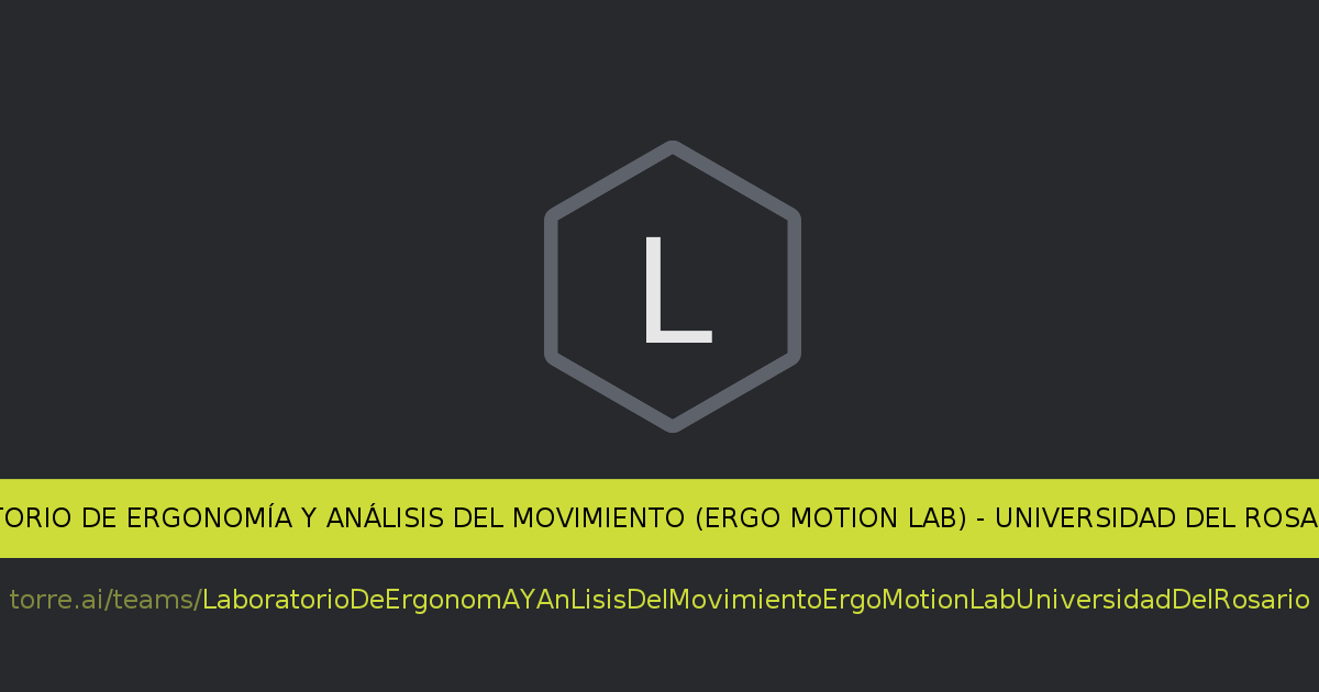 Laboratorio de Ergonomía y Análisis del Movimiento (Ergo Motion Lab ...