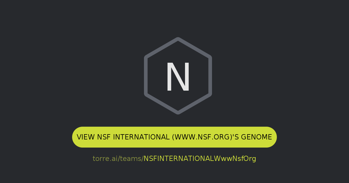 NSF INTERNATIONAL (www.nsf.org) | Torre