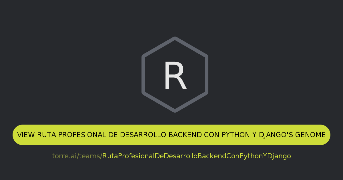 Ruta profesional de desarrollo backend con Python y Django | Torre