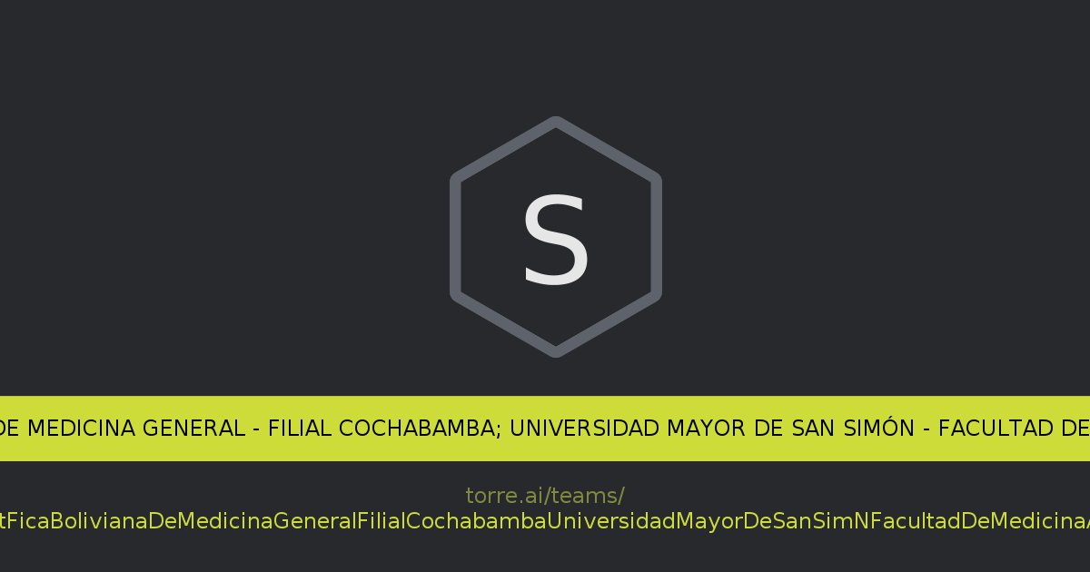Sociedad Científica Boliviana de Medicina General - Filial Cochabamba ...