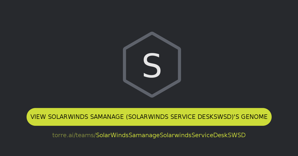 SolarWinds Samanage (Solarwinds Service DeskSWSD) | Torre