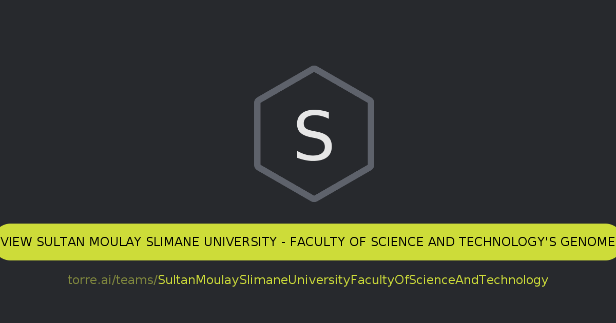 Sultan Moulay Slimane University - Faculty of Science and Technology ...