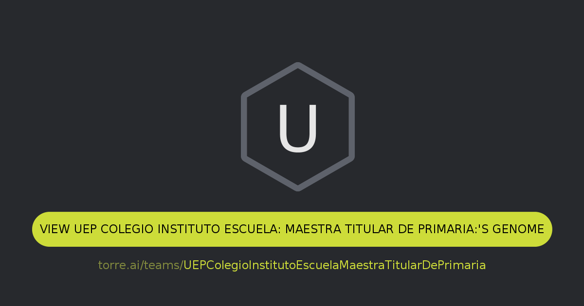 UEP Colegio Instituto Escuela: Maestra Titular de Primaria: | Torre