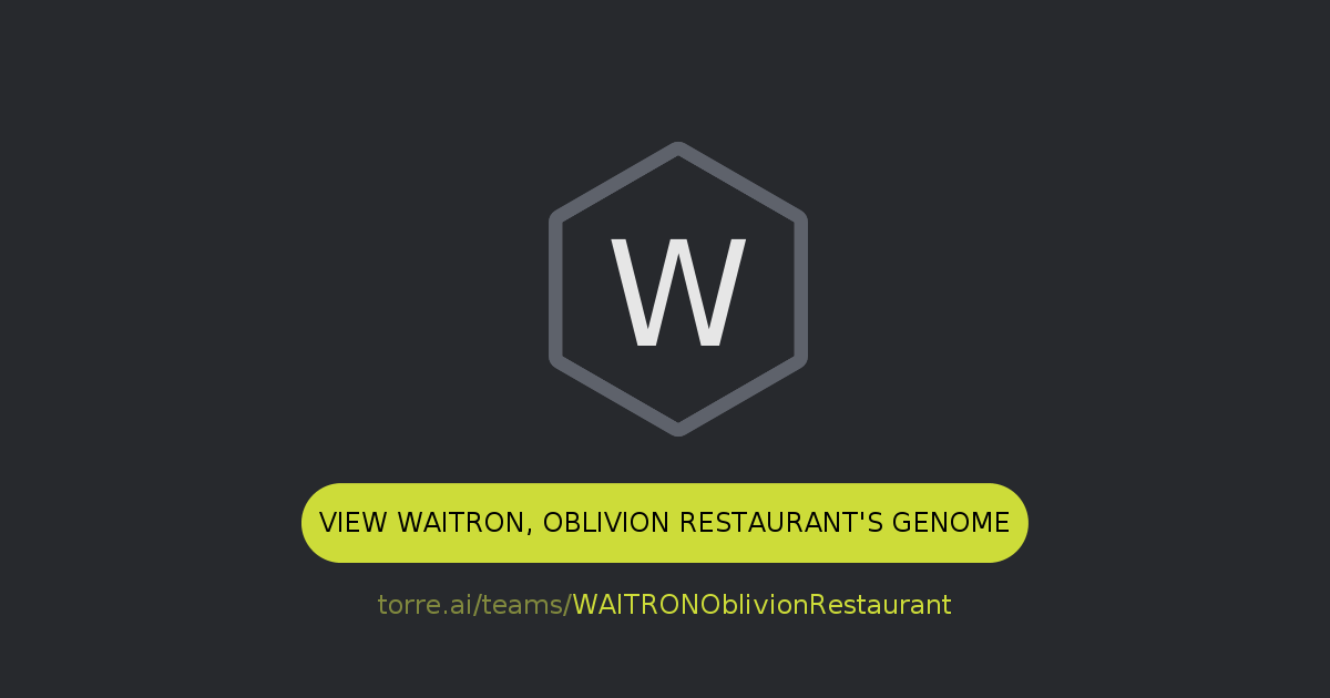 WAITRON, Oblivion Restaurant | Torre