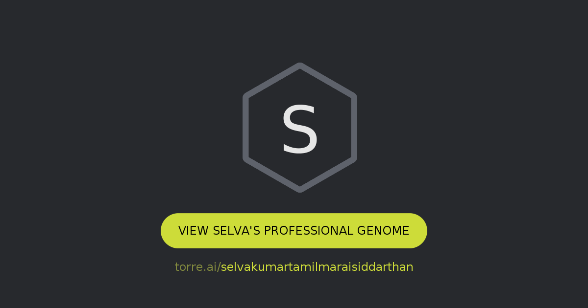 Selva Kumar Tamilmarai Siddarthan | Torre